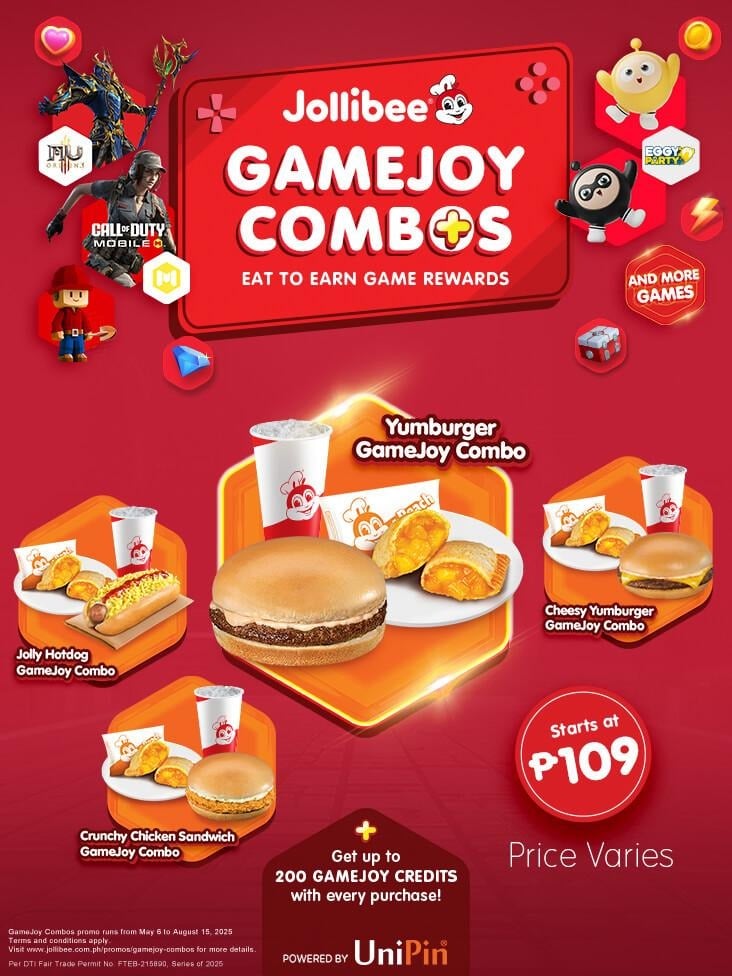 Jollibee Launches New GameJoy Combos to Earn Rewards for Your Favorite ...
